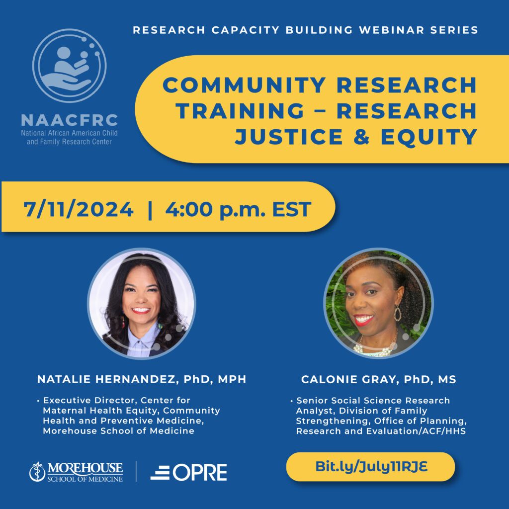 Research Capacity Building Webinar Series - National African American ...